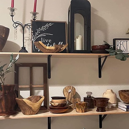 Driehoekige Plankhouder 10 stuks 30x20 cm - Metalen Wandplank Decoratie ...