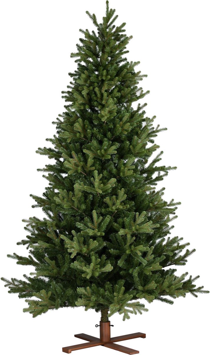 Vermont Hinged Kunstkerstboom 198 cm Groen Ø130 cm 1942 Tips - Houten Voet