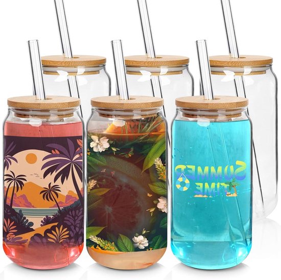 18-Oz Transparent Sublimation Glass 6 Packs - High Quality Glassware | bol