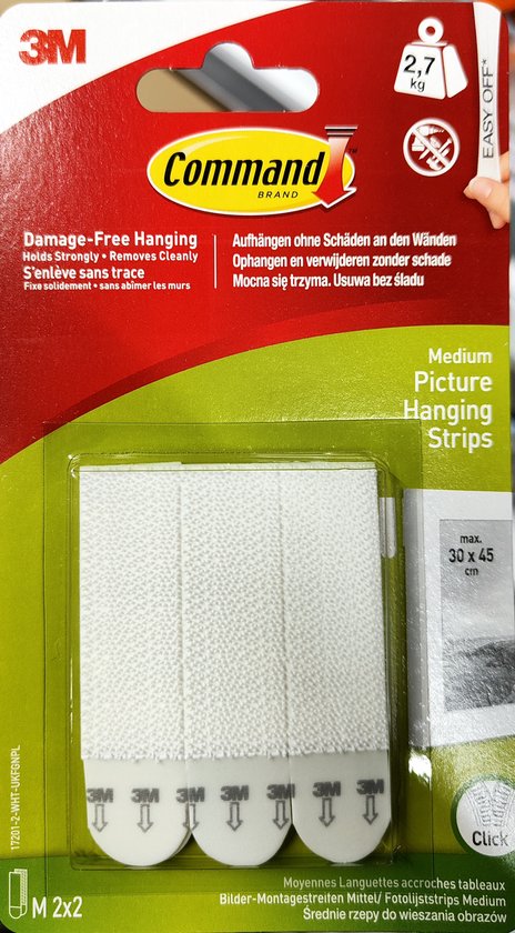 3M Command Foto ophang strips - sterke ophang strips - ophangen en ...