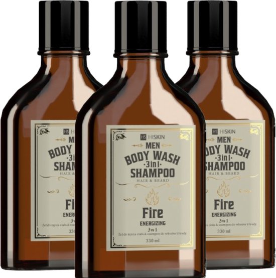 HiSkin Whisky Fire Energizing Shampoo Mannen 3 in 1 - Haar shampoo ...