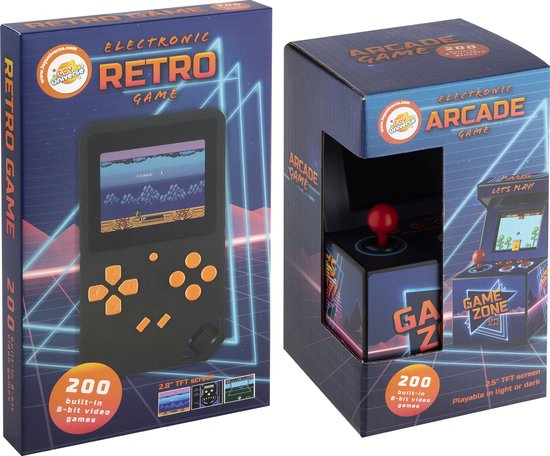 Toy Universe Retro Arcade Game 2-Pack – Handheld & Mini Arcade Console ...