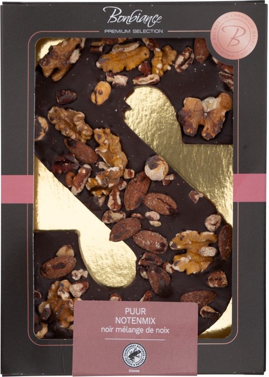 Bonbiance - Luxe chocoladeletter puur - Notenmix - 225 gr - Sinterklaas ...