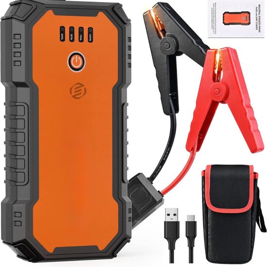 Equivera Jumpstarter voor Auto - Accu Booster - Acculader voor Auto ...