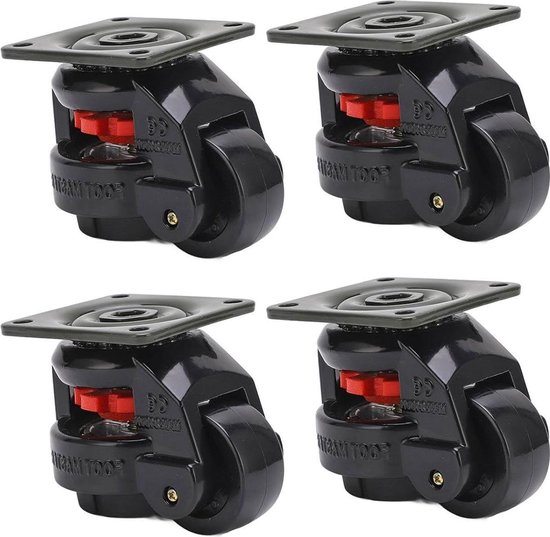 4 stks Heavy Duty Leveling Caster Rollers - Niveau Aanpassing ...