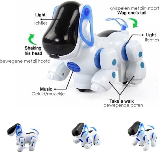 LeLe - Robot Dog - Blaft en Maakt Muziekje - Interactief robot hond ...