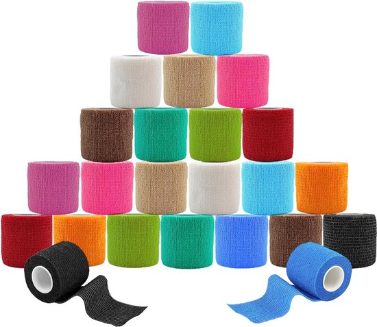 Zelfklevend Verband Cohesive Wrap Bandages24Pack Elastic Ademend ...
