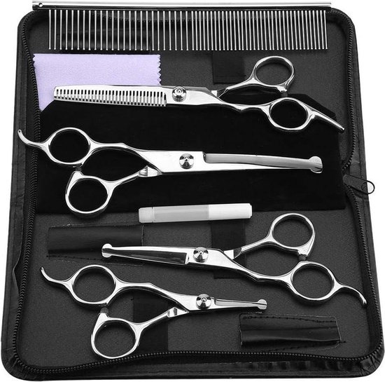 Grooming Schaar Set - Rvs Veiligheid Ronde Tip Kappers Schaar - Kapper ...