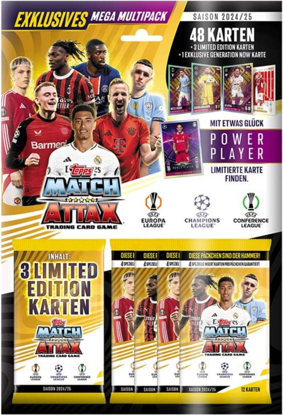 Topps Match Attax UEFA Champions League TC 2024/2025 – Retail Exklusiv Mega Multipack... | bol