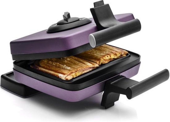 FRIFRI - Croque Monsieur toestel - Paars Mat; 2x600W - WA102C | bol