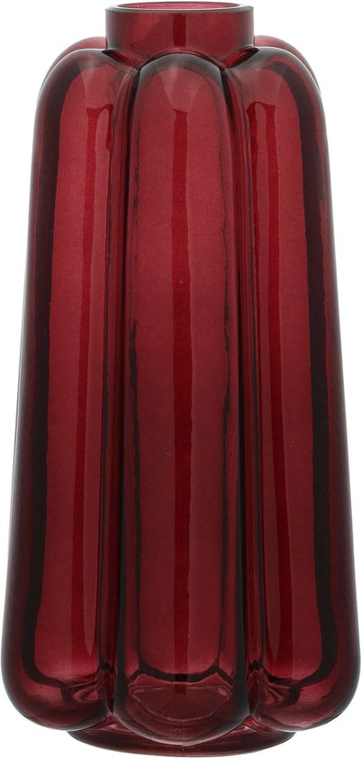 Blokker vaas Wendy - 15x15x30cm - rood | bol
