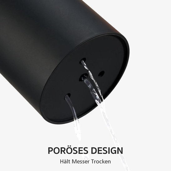 Zwart modern messenblok met flexibele lamellen - Universele en ...