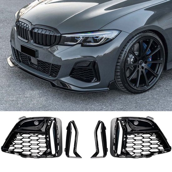 Bumpergrille M340i OPTIEK ZWART passend voor BMW 3 Serie G20 G21 pre ...