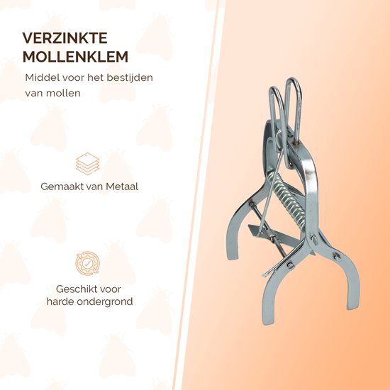 Knock Pest Control Verzinkte mollenklem – Mollenval – Mollenverjager ...