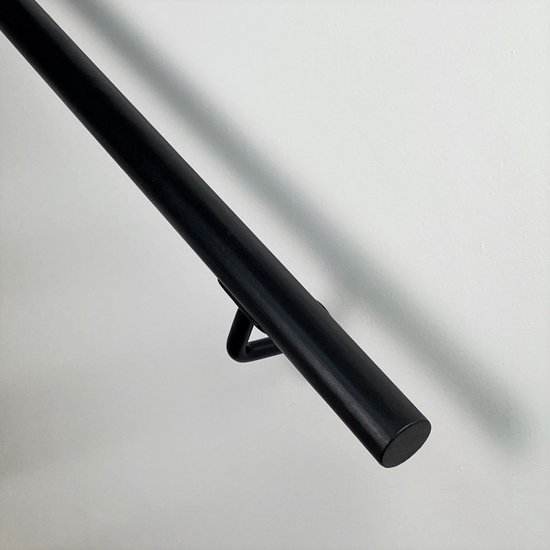 Trapleuning Zwart Hardhout – Rond (38 mm) – Lengte: 100 cm – Inclusief ...