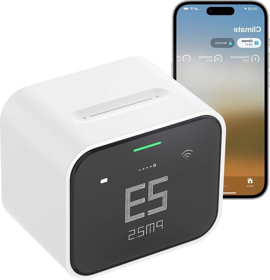CO2 Meter Wi-Fi Air Monitor Lite detecteert CO2 PM2.5 PM10 temperatuur ...