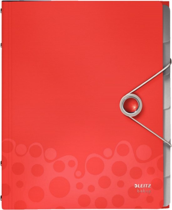 Leitz Bebop Map Sorteermap Insteekmap A4 Rood 6 Vakken Tabs PP | bol
