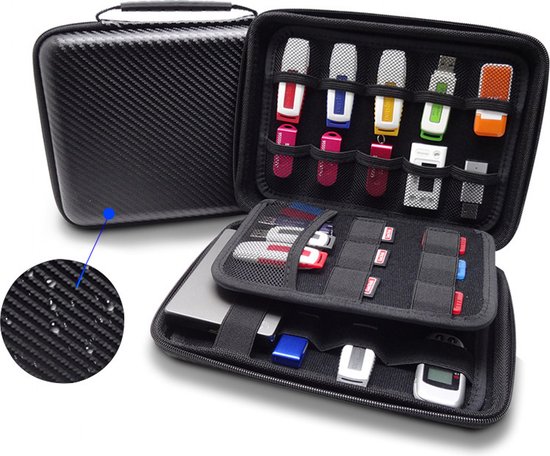 Kabel Organiser Etui - Usb stick tas - Elektronica Reisetui - Kabel ...