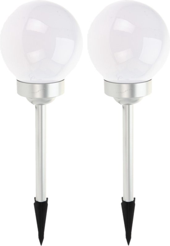 Pro Garden Solar tuinlamp/prikspot bol - 4x - op zonne-energie - dia 15 ...