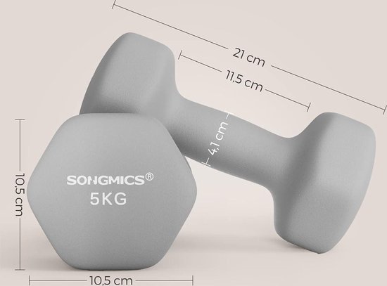 2 halter korte halter hexagon neopreen coating krachttraining workout ...