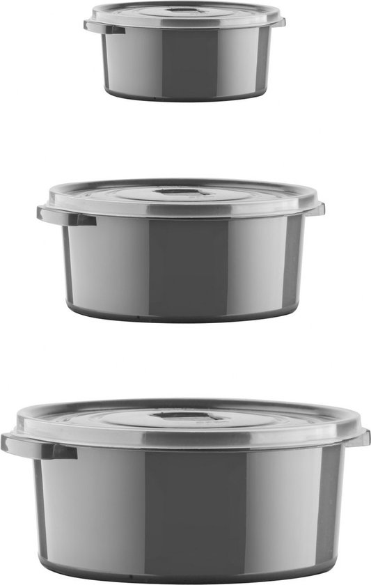 Asir - Opbergdozenset - 12 stuks - antraciet - 22 x 9,5 cm | bol