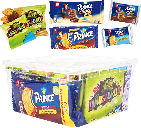 LU Prince & Lotus Dinosaurus vieruurtjes koekjespakket - 15 stuks ...