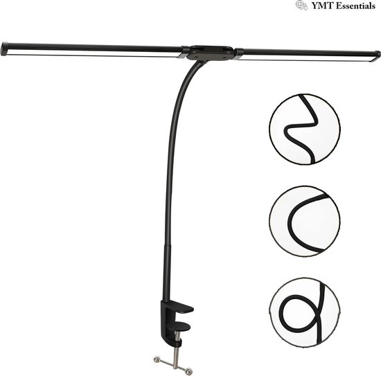 Bureaulamp – Bureaulamp LED Dimbaar – Bureaulamp met Klem – Tafellamp ...