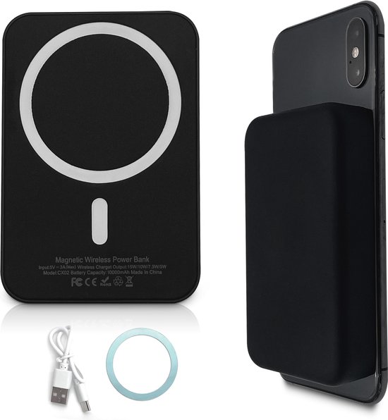 Relux Magsafe powerbank 10.000mAh - Magnetisch 15W - Draadloos opladen - Voor IPhone... | bol