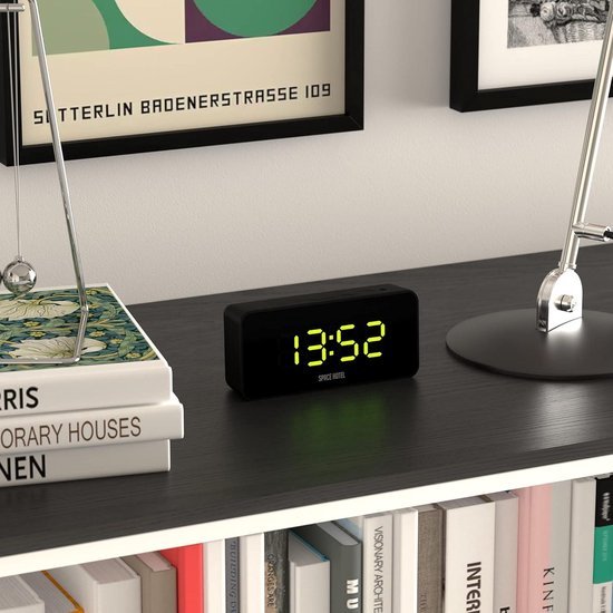 Digitale wekker met led-display 12/24 uur kamertemperatuur USB ...