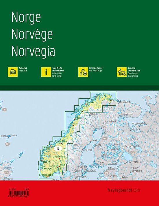 Norway atlas spir. + Europa | 9783707922462 | Boeken | bol