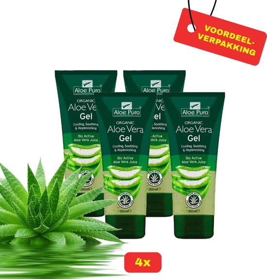 4 x Aloe Pura Aloe Vera Gel 4 X 200ml - Voordeelverpakking | bol