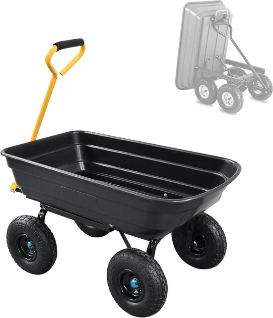 Inklapbare bolderkar voor de tuin - draagkracht 180 kg - kruiwagen voor ...