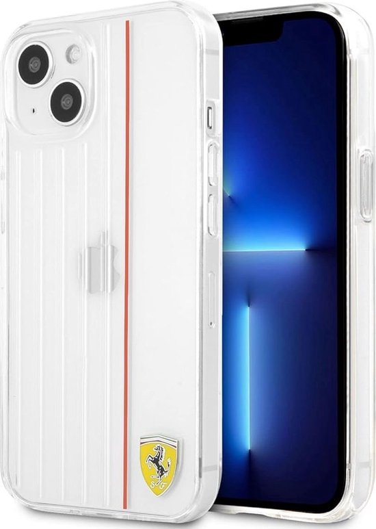 IPHONE 13 - HARD CASE ROOD MET 3D LIJNEN CONTRASTERENDE RODE LIJN ...