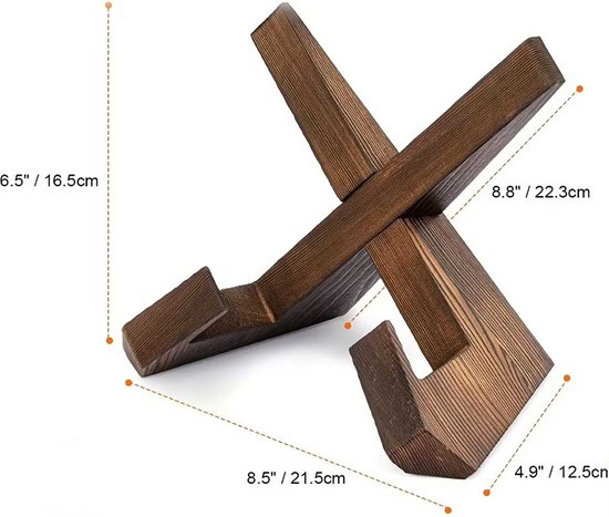 Boekenstandaard Hout - Boekenplank - Plateau - Boeken Display - Design ...