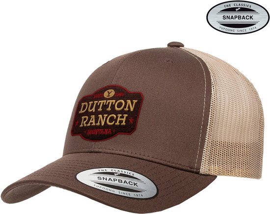 Yellowstone Dutton Ranch Premium Trucker Cap Brown-Khaki | bol