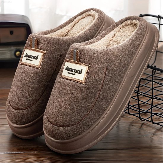 Heren Eva Slippers met Platform - Zachte Fuzzy Memory Foam Pantoffels ...