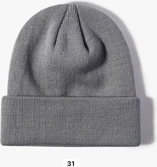 Stijlvolle en warme muts - Grijs | bol