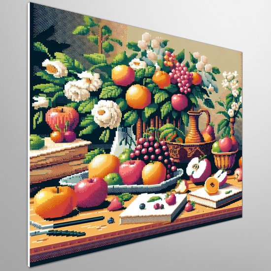 Pixel art stilleven schilderij | Digitale stillevens: een moderne ...