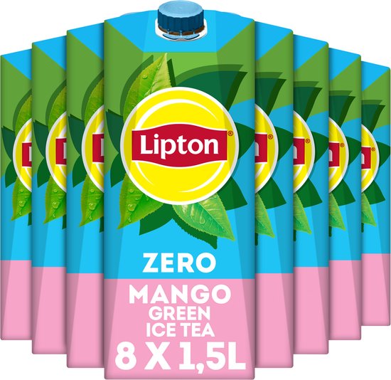 Lipton Ice Tea Green - Mango Zero - heerlijke smaak, zonder suiker - 8 ...
