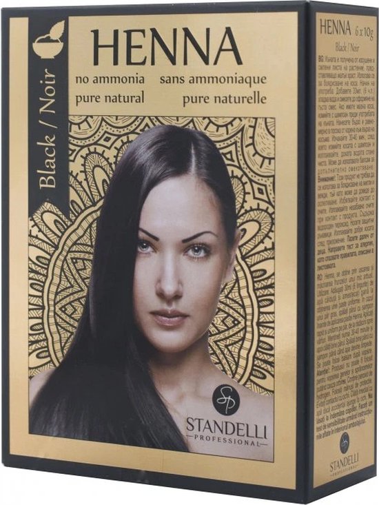 Standelli Profesional | Henna 100% natuurlijke haarkleuring Zwart 6x10 ml | Henna... | bol
