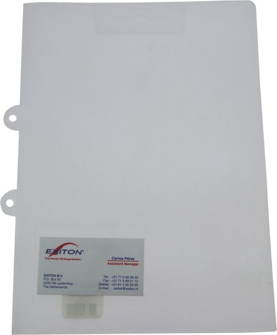 Exiton Insteekhoes - A4 - Kaart Houder -Transparant - 10 Stuks | bol