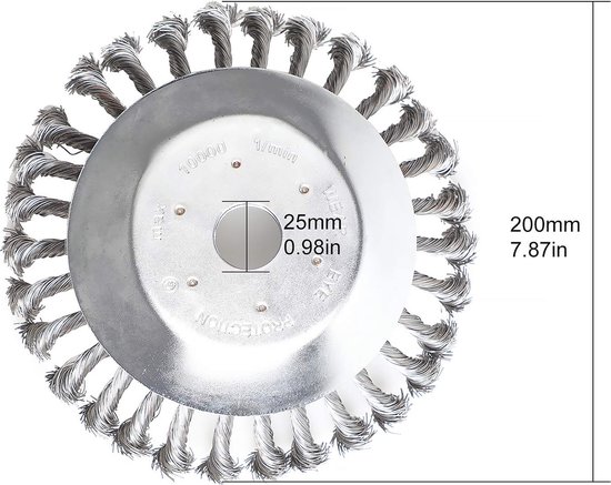 Onkruidborstel voor bosmaaier - 200 mm, Professionele draadborstel voor ...