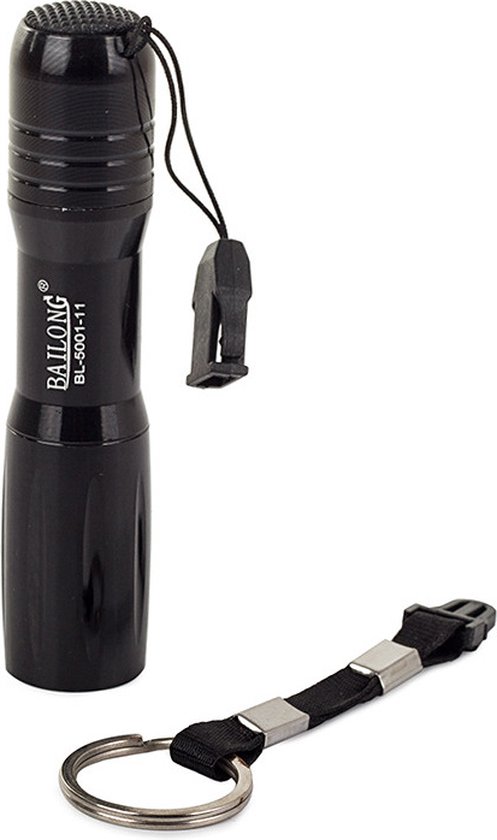 Zaklamp LED supercompact, kleur: zwart | bol