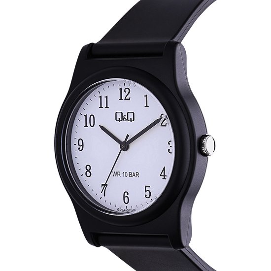 Q & Q Unisex Q&Q herenhorloge met rubber band G22A-001VY - Horloge - Kunststof - Zwart... | bol