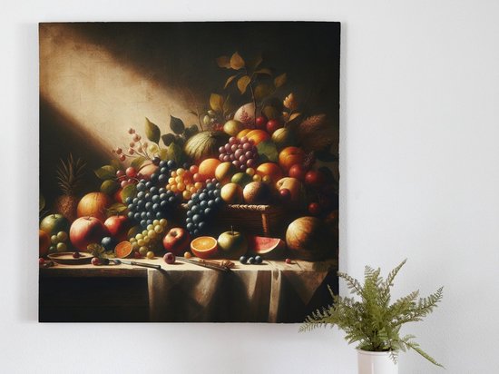 Olieverf stilleven schilderij | Levendige verfstreken brengen rust in ...