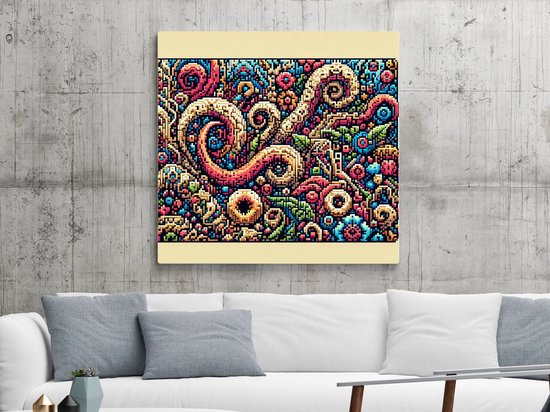 Pixel art relief schilderij | Pixelated expressions in a 3D world of ...