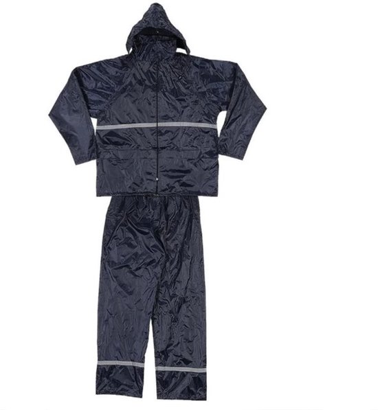 Regenpak Small- Blauw - Inclusief Broek & Jas capuchon- Lichtgewicht ...