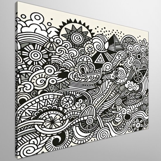 Doodle relief schilderij | Intricate Recreation of Life's Chaos in 3D ...