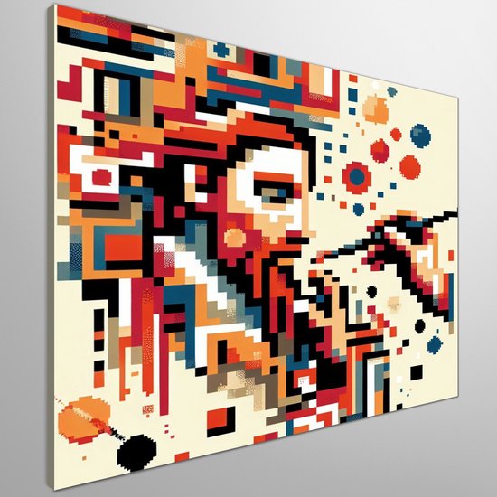 Pixel art picasso schilderij | Abstracte pixelmeesterwerk geïnspireerd ...
