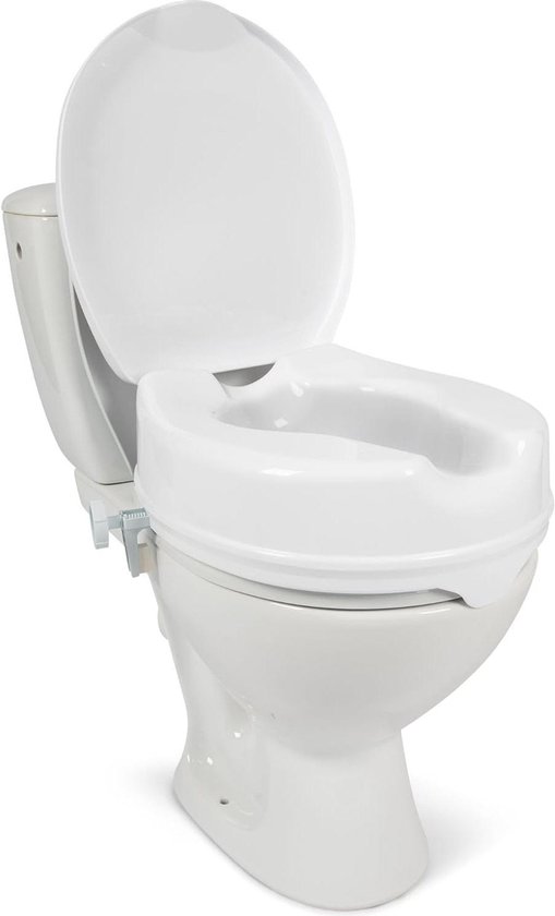 WC Verhoger/ 11 cm - Opzetbare toiletverhoging met deksel - Wit | bol